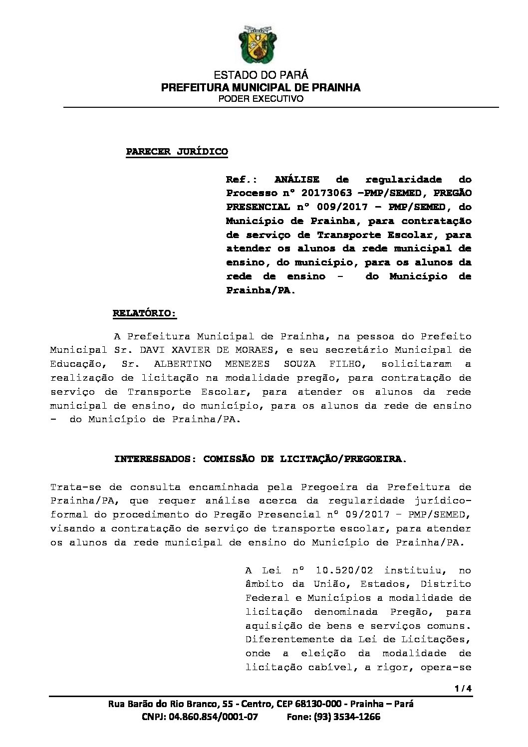 Modelos De Pareceres Juridicos - BRAINCP